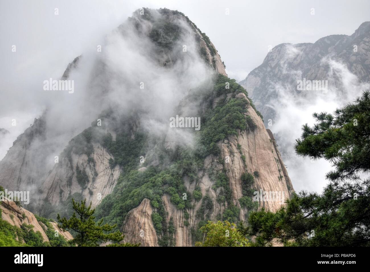 Hua Shan mountain is a sacred Taoist mountain located in Shaanxi ...