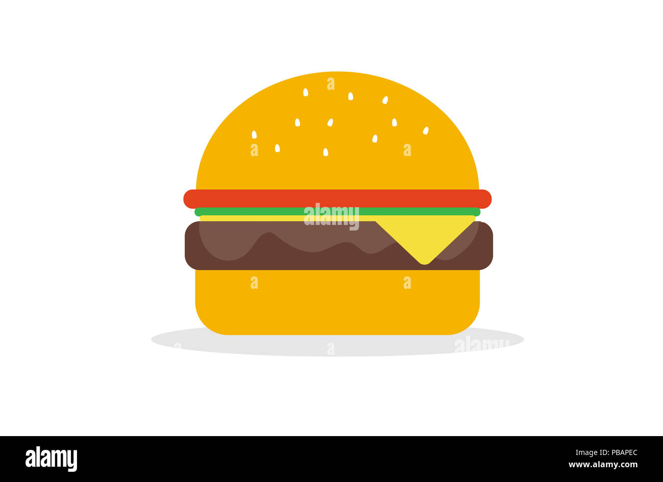 Burger fast food shadow vector hi-res stock photography and images - Alamy