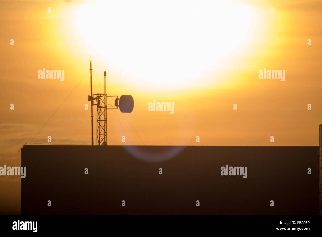 Texture of bright evening sky during sunset Stock Photo - Alamy