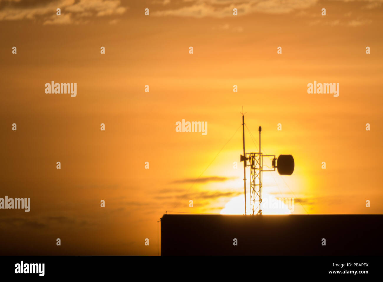 Texture of bright evening sky during sunset Stock Photo - Alamy