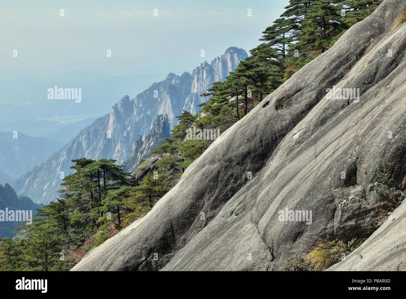 Huangshan, Yellow mountains, in Anhui province in China are well known ...