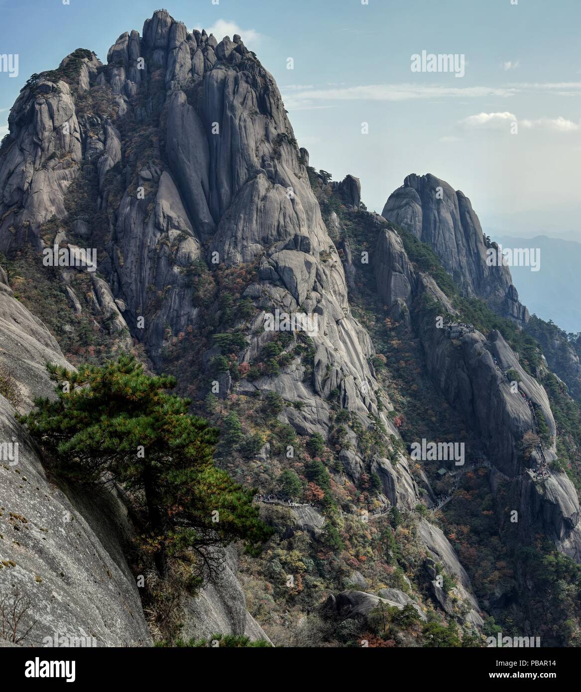 Huangshan, Yellow mountains, in Anhui province in China are well known ...