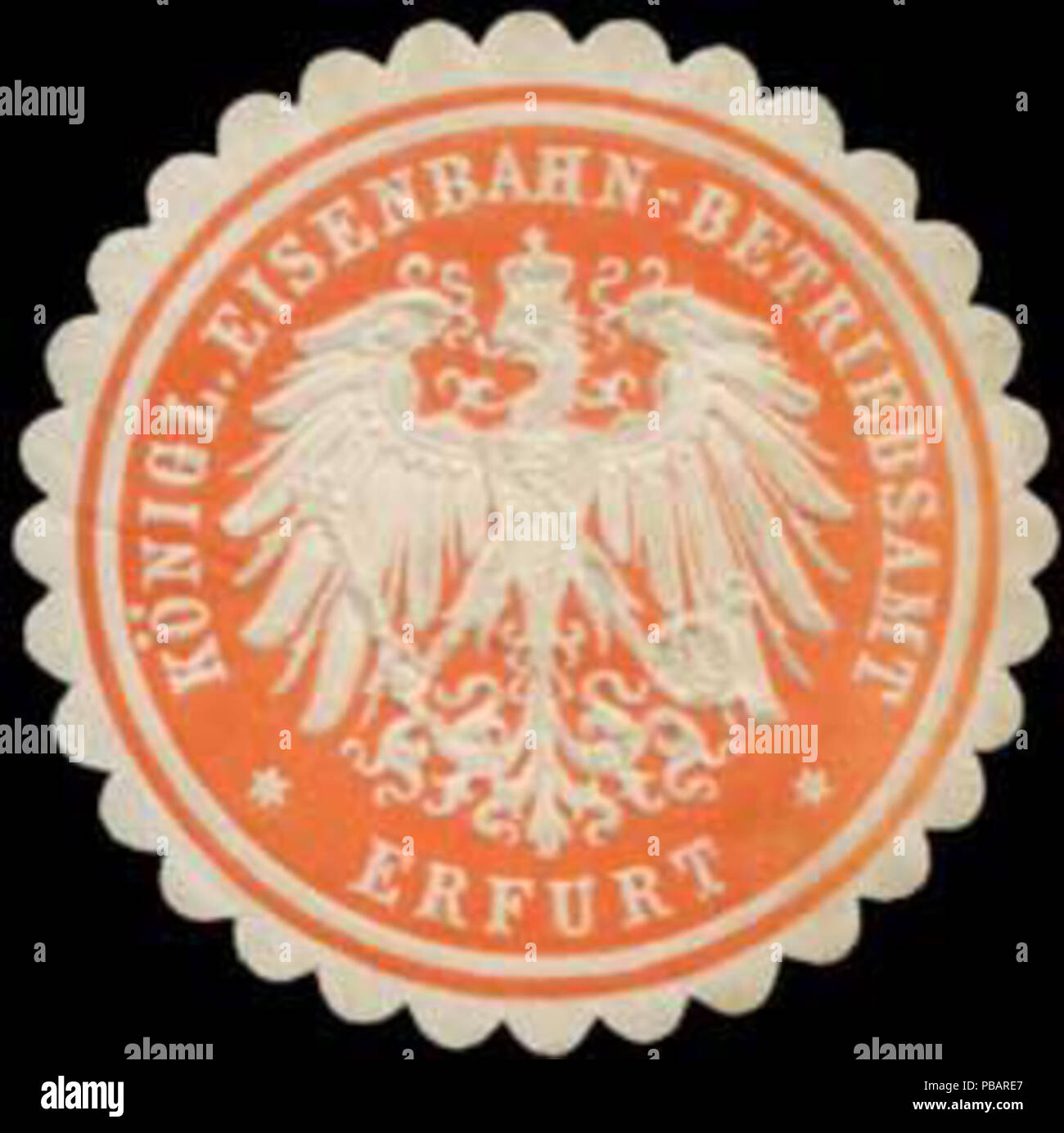 Alte Briefverschlussmarke aus Papier, welche seit ca. 1850 von ...