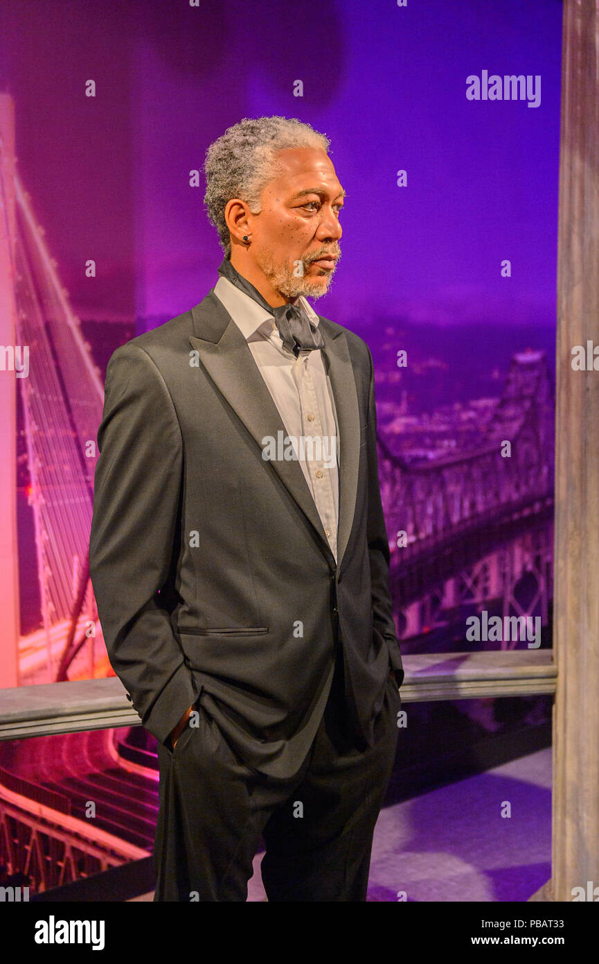 SAN FRANCISCO, USA - OCT 5, 2015: Morgan Freeman at the Madame Tussauds ...