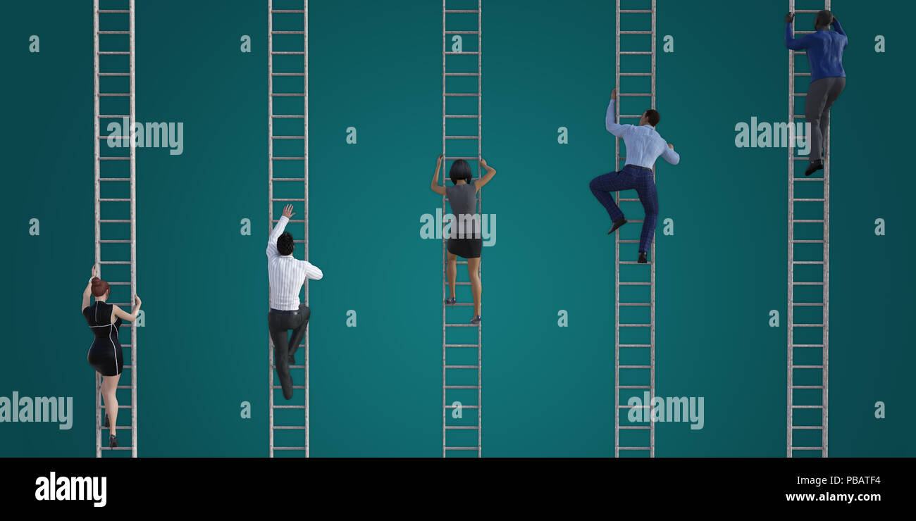 Joining the Rat Race with Endless Climbing of Corporate Ladder Stock ...