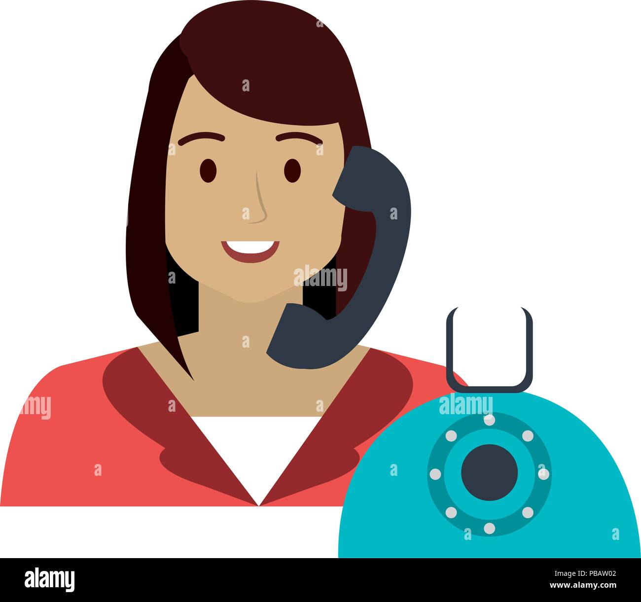 Woman calling telephone vector hi-res stock photography and images - Alamy