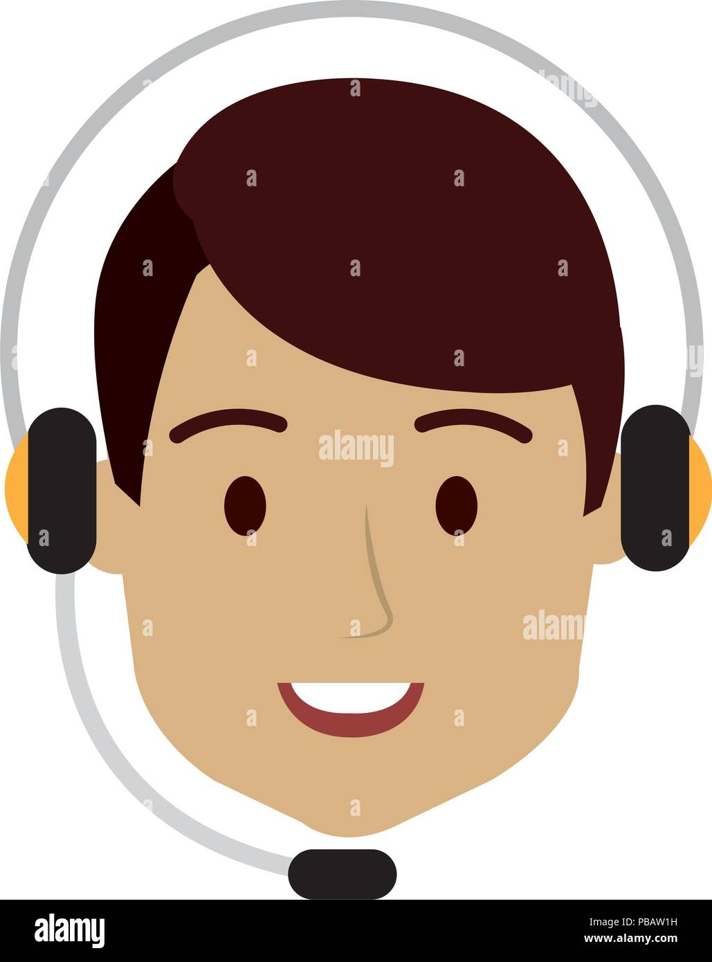Communications headset Stock Vector Images - Alamy