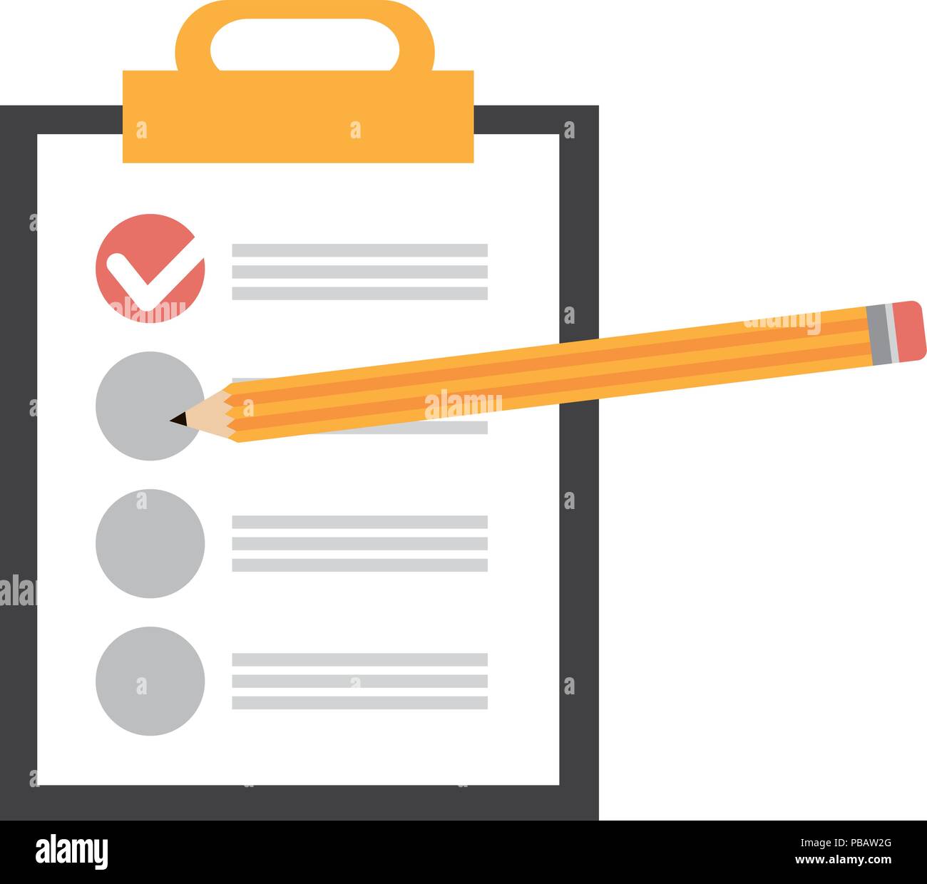 clipboard checklist with pencil Stock Vector Image & Art - Alamy