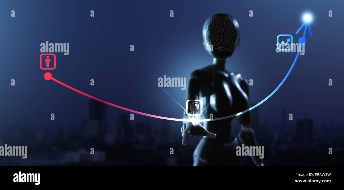 AI, Artificial intelligence conceptual of next generation technology ...