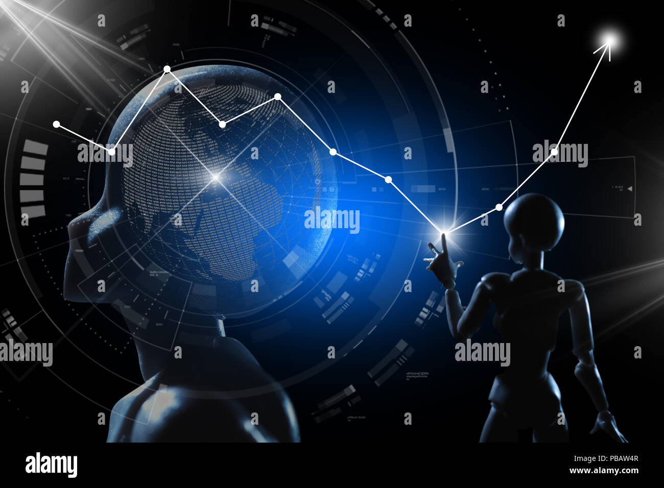 AI, Artificial intelligence conceptual of next generation technology ...