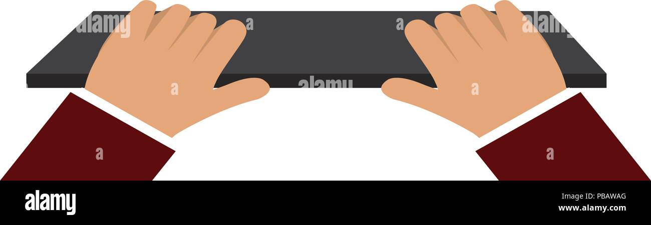 hands typing in keyboard Stock Vector Image & Art - Alamy