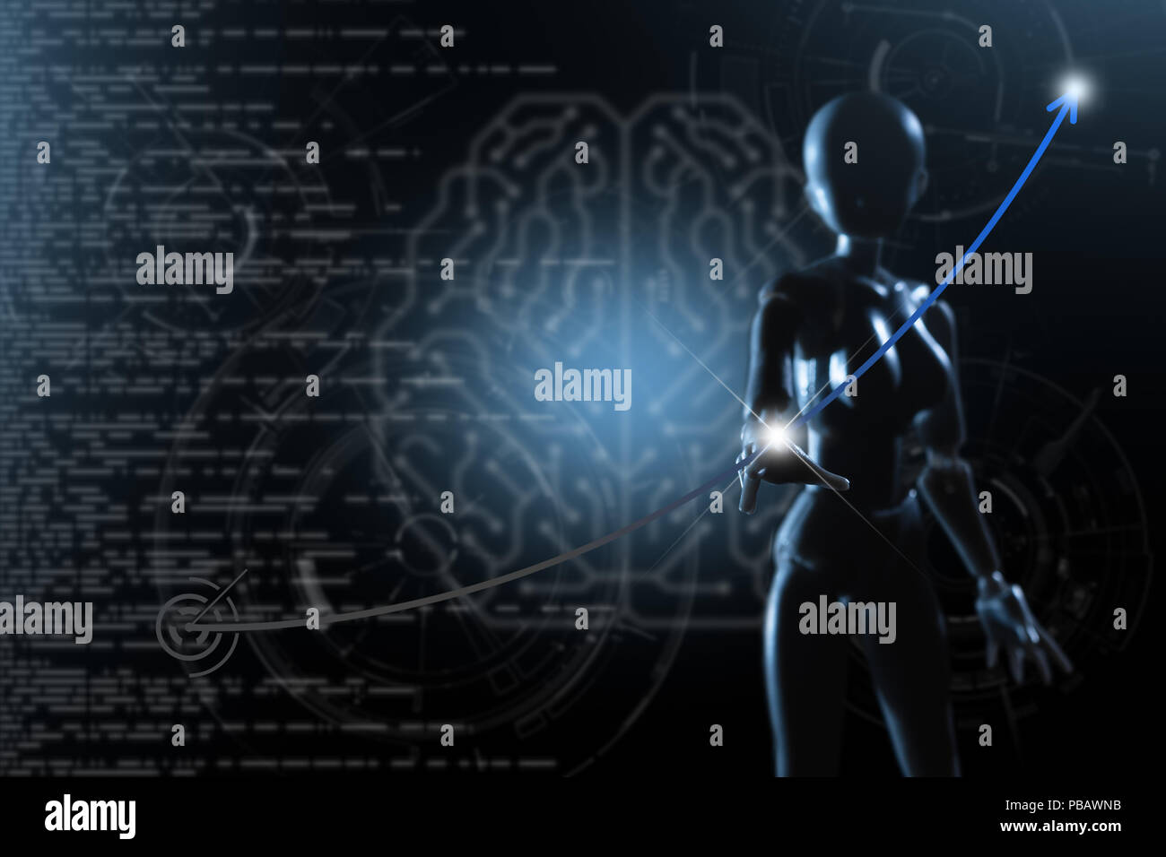 AI, Artificial intelligence conceptual of next generation technology ...