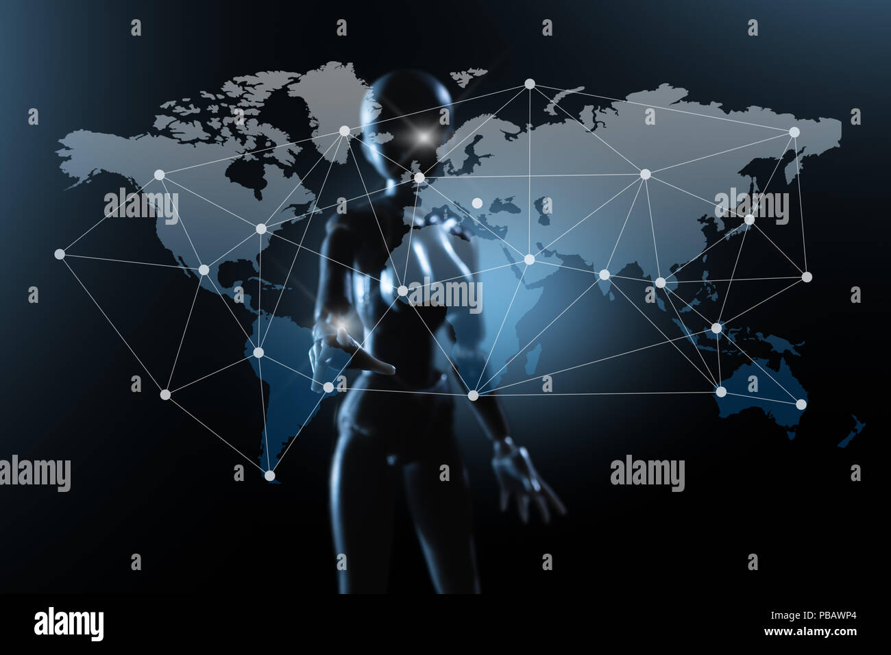 AI, Artificial intelligence conceptual of next generation technology ...