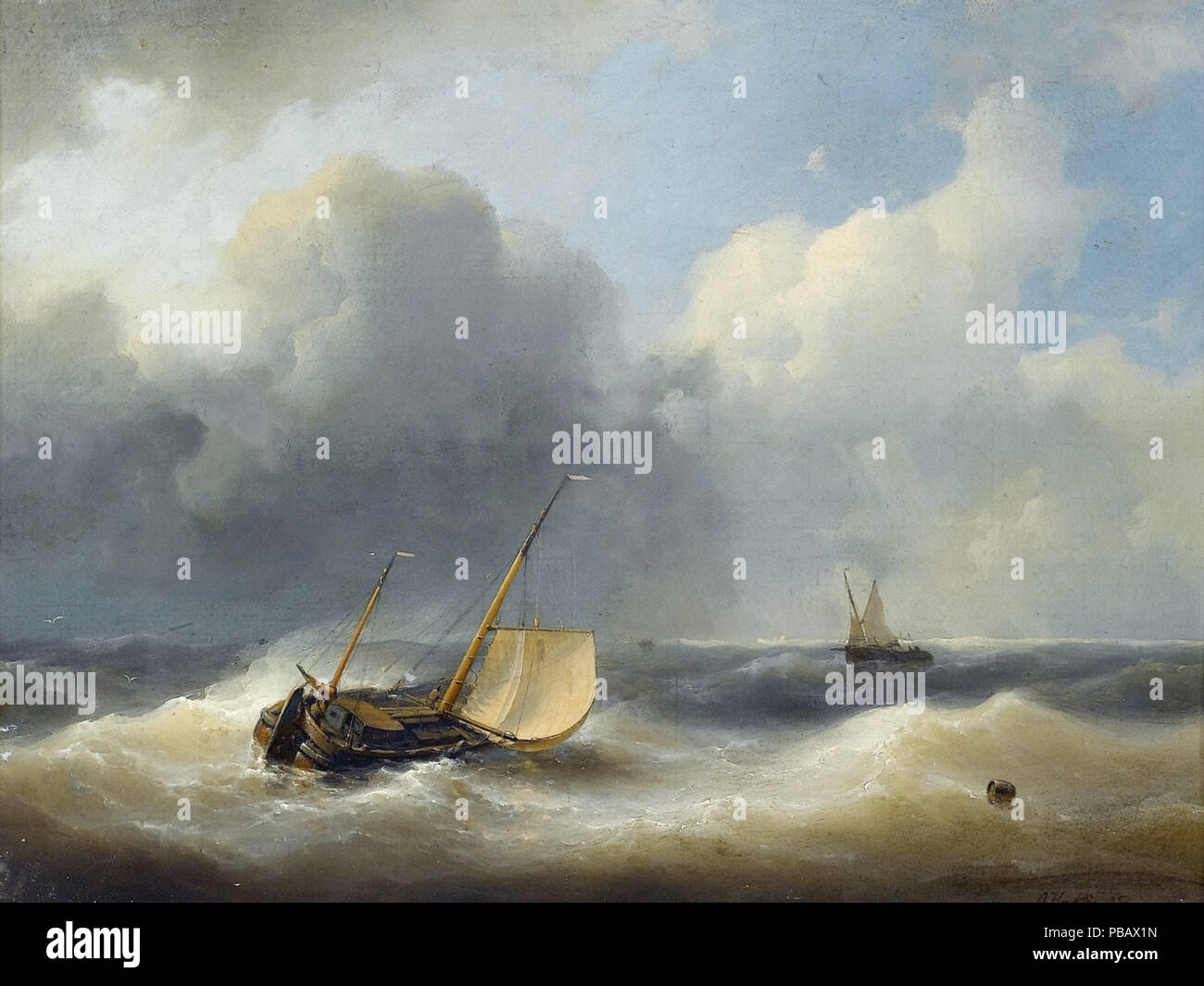 Hulk I Abraham - in Choppy Seas Stock Photo - Alamy