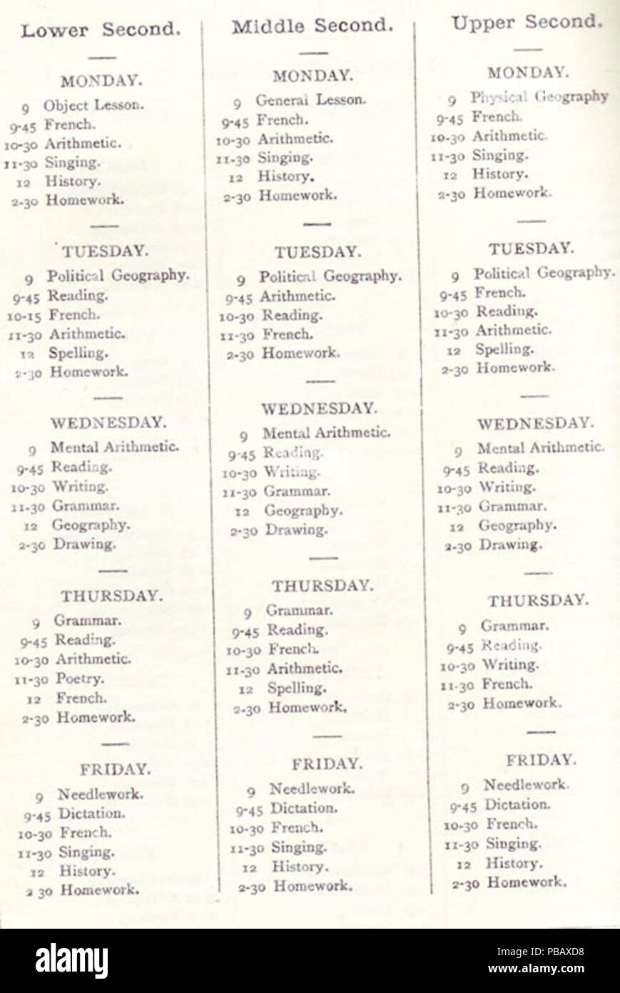 Railway timetable 19th century hi-res stock photography and images - Alamy