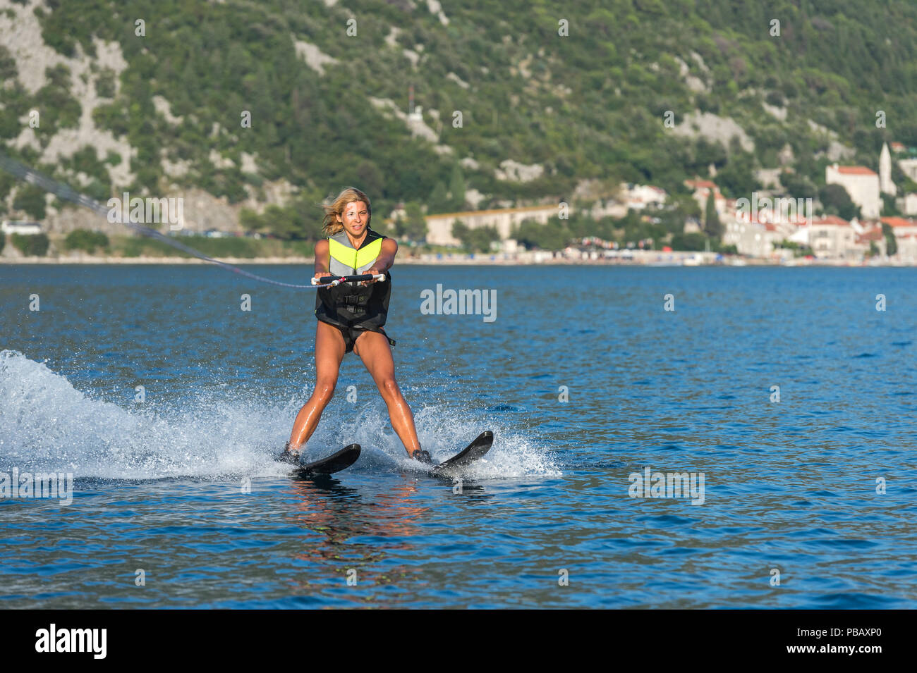 Woman water skiing hi-res stock photography and images - Alamy