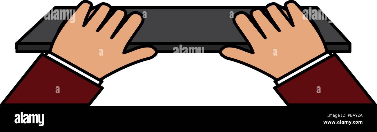 hands typing in keyboard Stock Vector Image & Art - Alamy