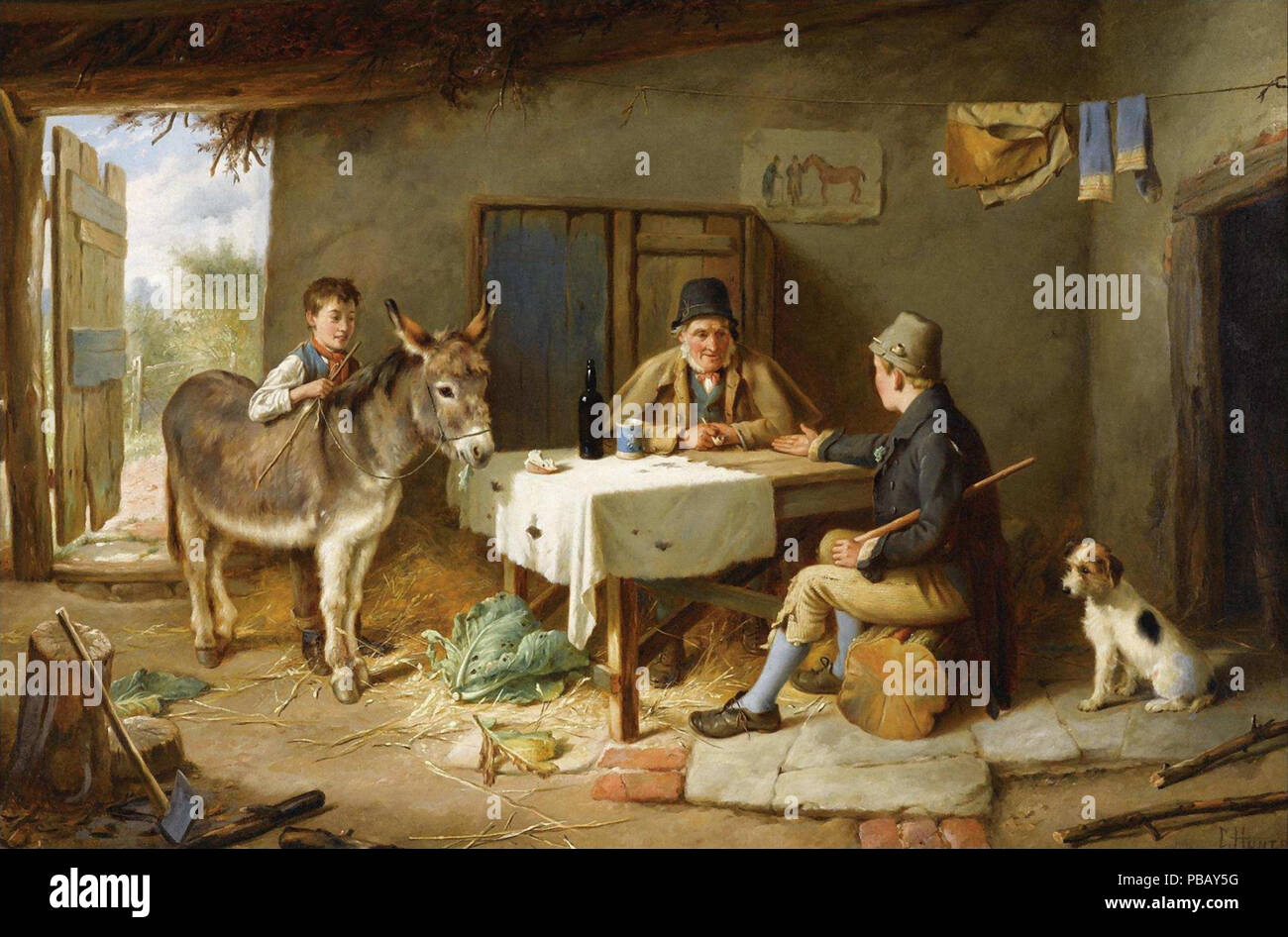 Hunt Charles - the Sale of a Donkey Stock Photo - Alamy