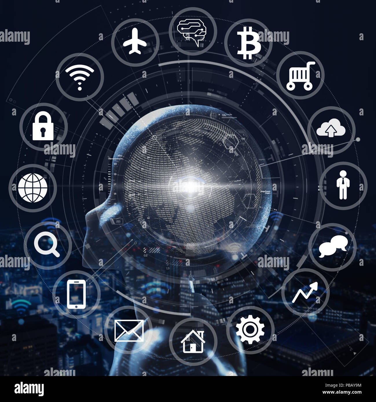 AI, Artificial intelligence conceptual of next generation technology ...