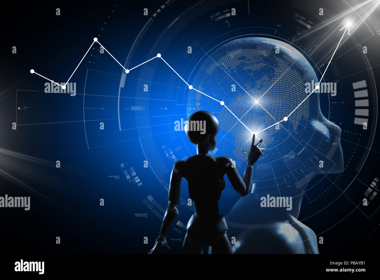 AI, Artificial intelligence conceptual of next generation technology ...