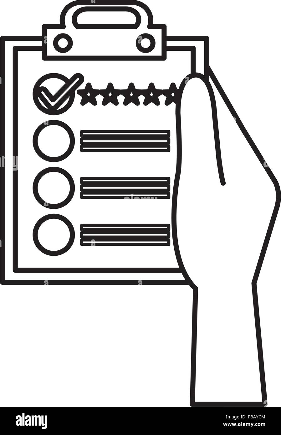 hands with clipboard checklist Stock Vector Image & Art - Alamy