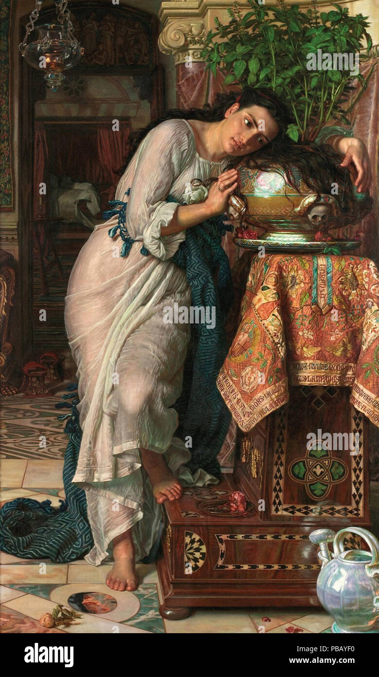 Hunt William Holman - Isabella and the Pot of Basil 2 Stock Photo - Alamy
