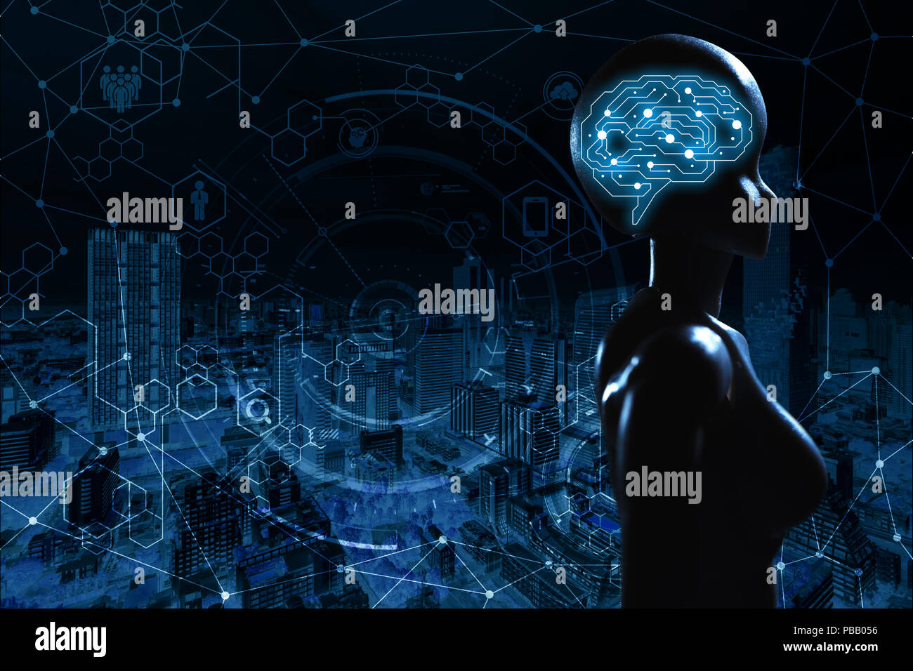 AI, Artificial intelligence conceptual of next generation technology ...