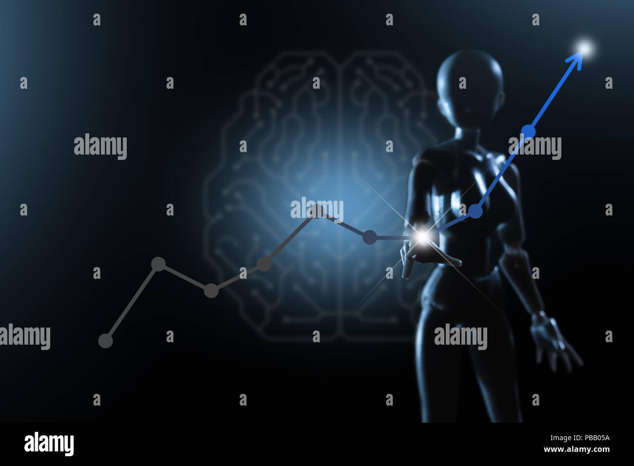 AI, Artificial intelligence conceptual of next generation technology ...