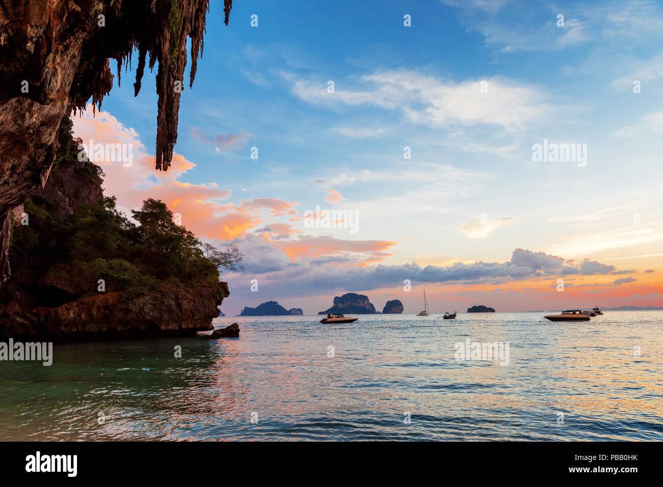 Popular travel tropical karst rocks perfect for climbing Phra Nang Cave ...