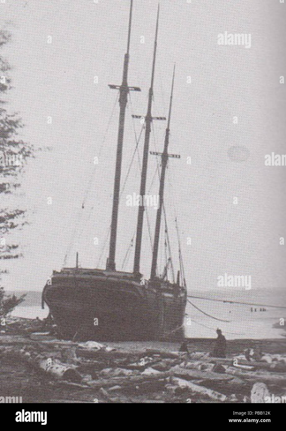 . English: Photograph of the ship Moonlight, which sank in Lake ...