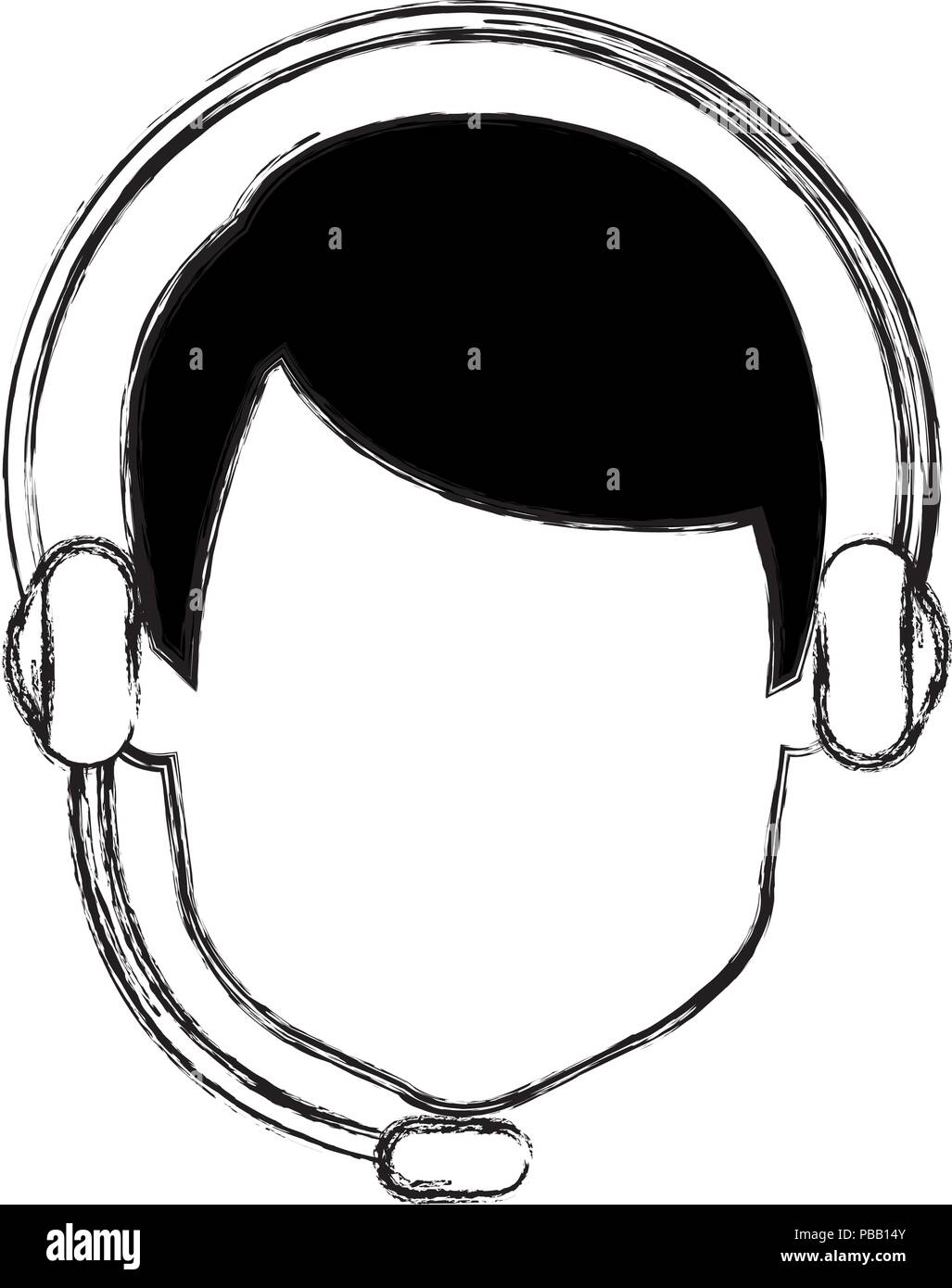 Communications headset Stock Vector Images - Alamy