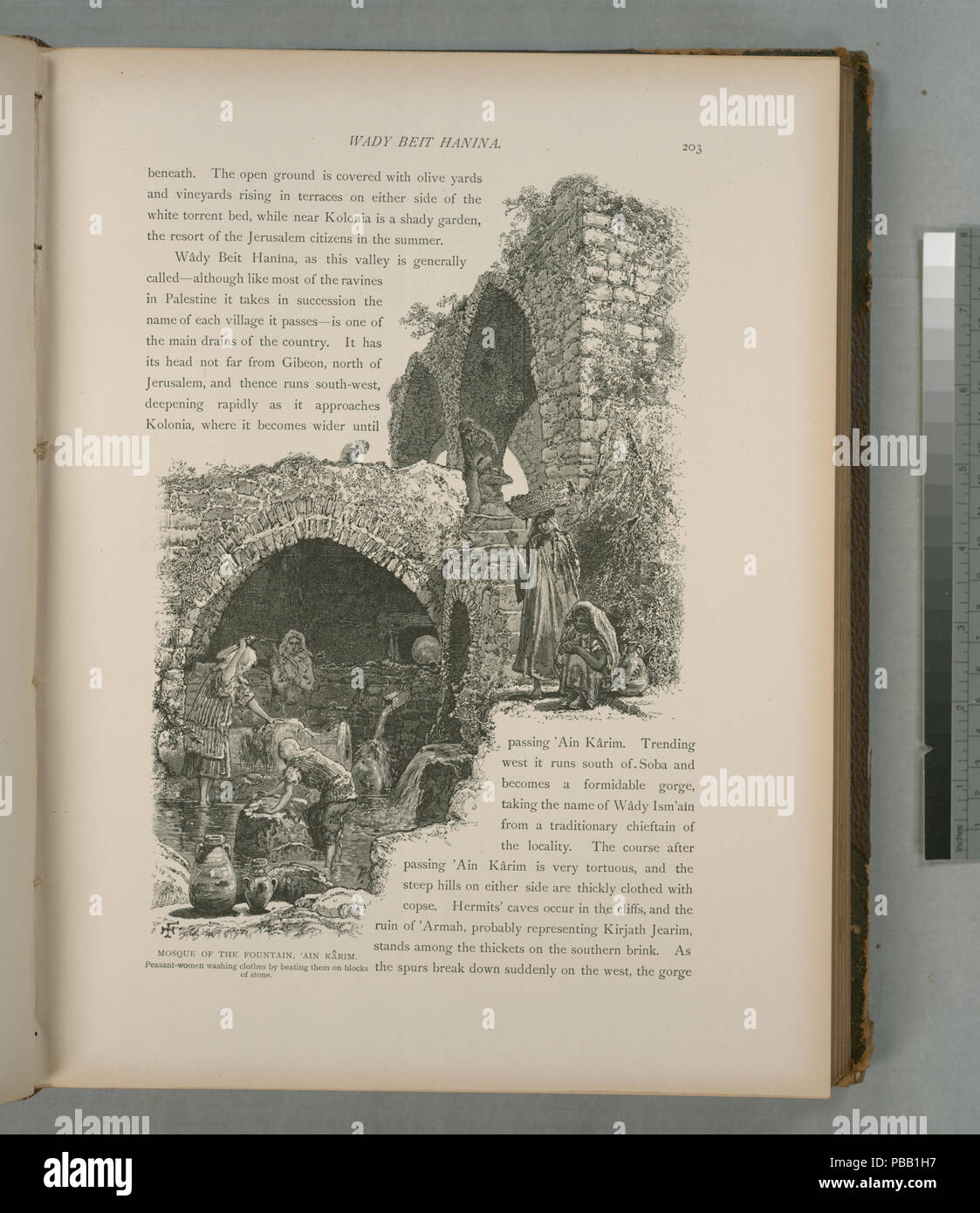 1060 Mosque of the Fountain, 'Ain Kârim. Peasant-women washing clothes ...