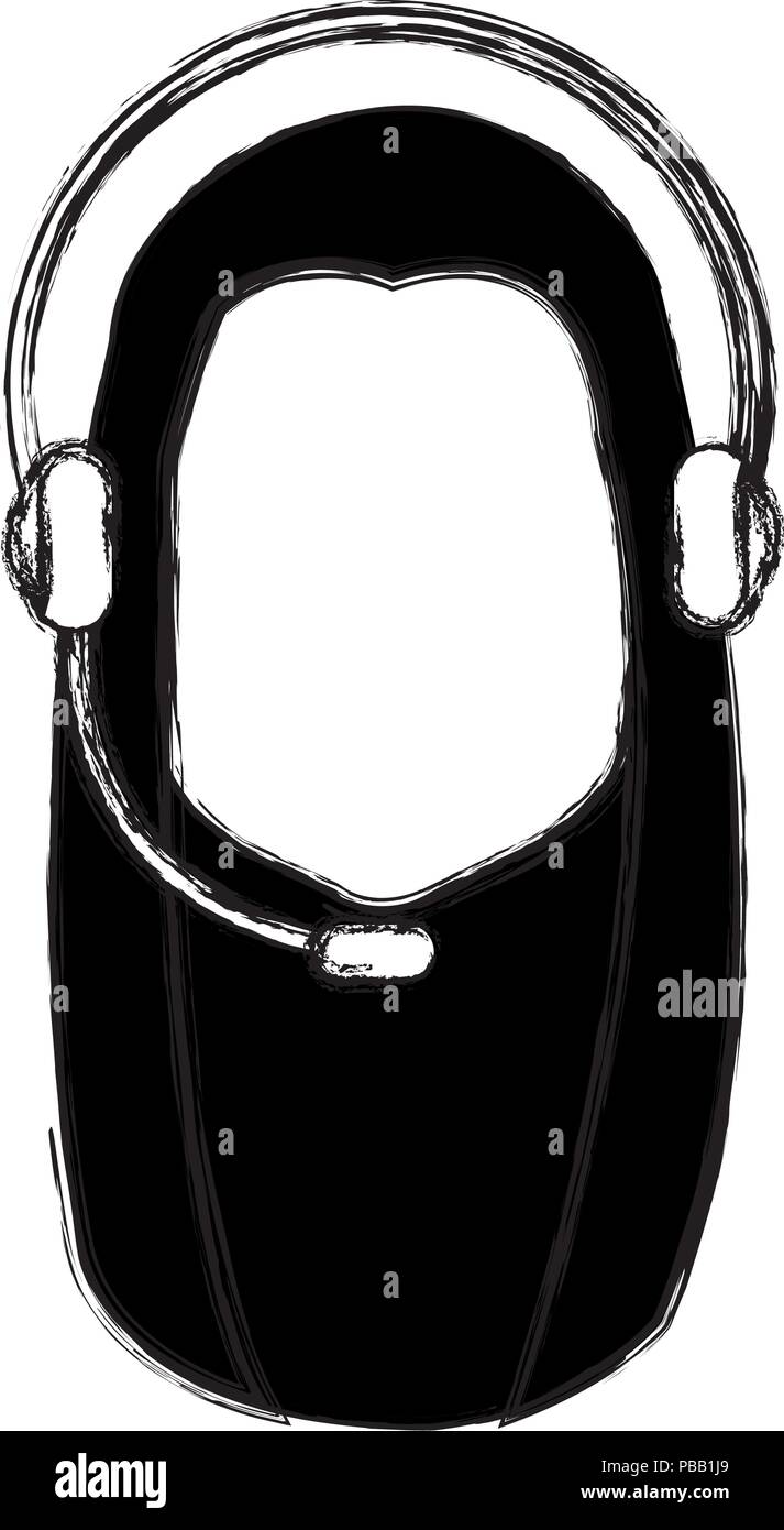 call center woman with headset character Stock Vector Image & Art - Alamy