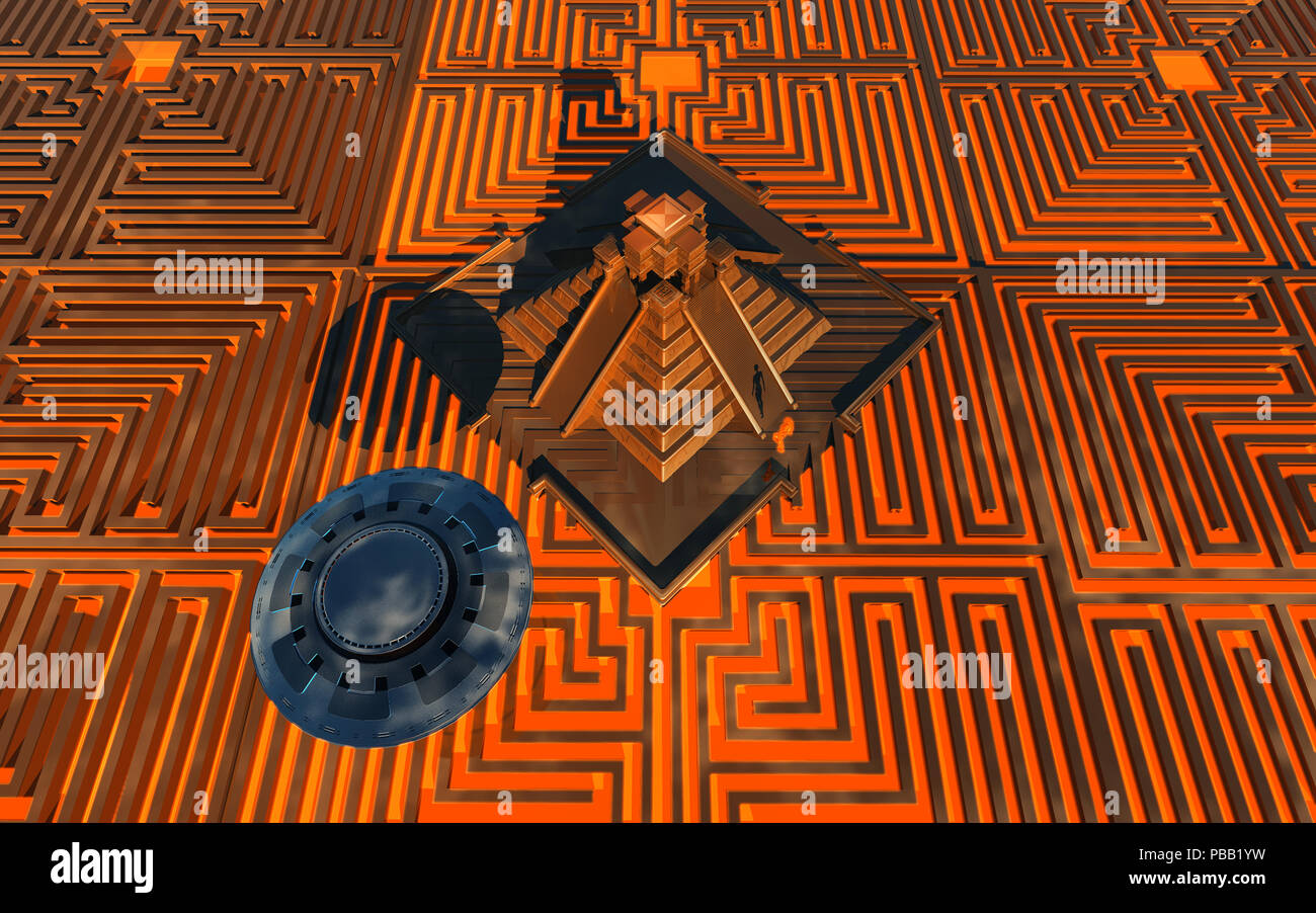 Scifi temple hi-res stock photography and images - Alamy