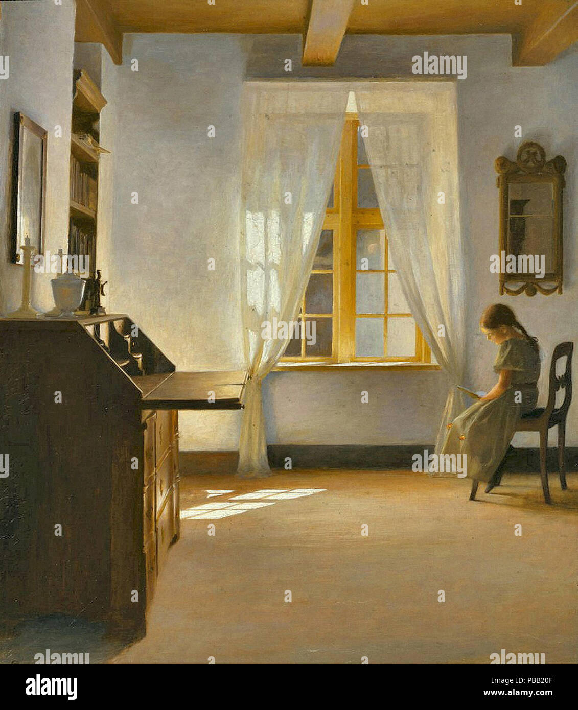 Ilsted Peter - Girl Reading Stock Photo - Alamy