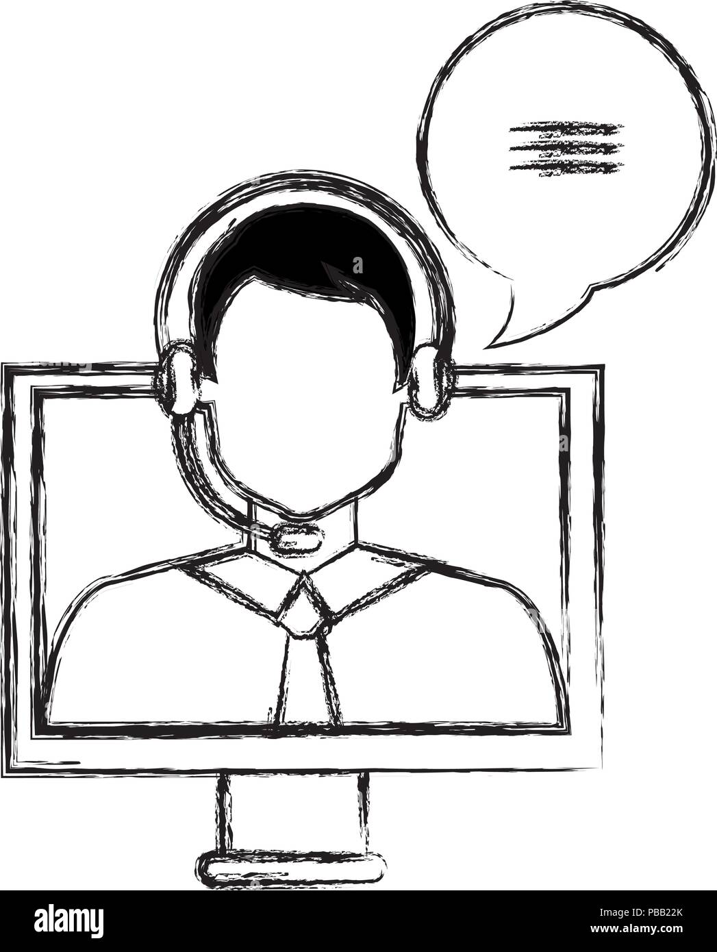 Callcenter desktop Black and White Stock Photos & Images - Alamy