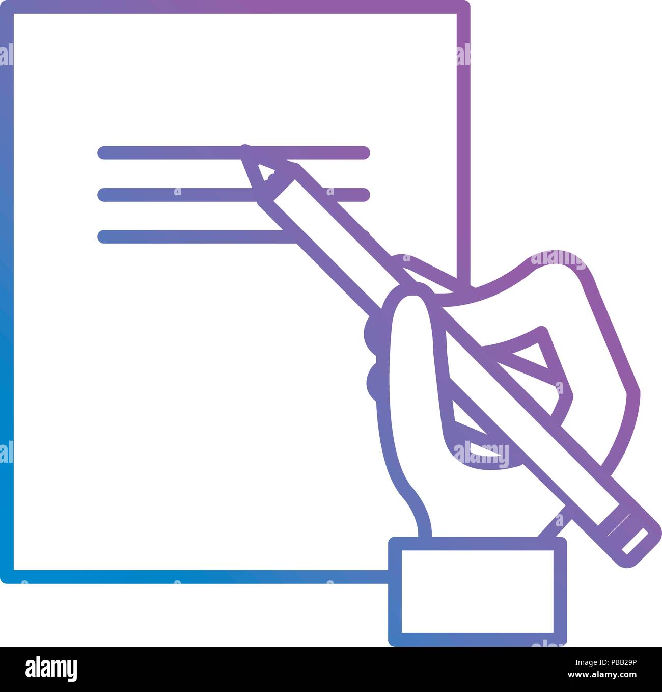 hand writing with pencil in documents paper Stock Vector Image & Art ...