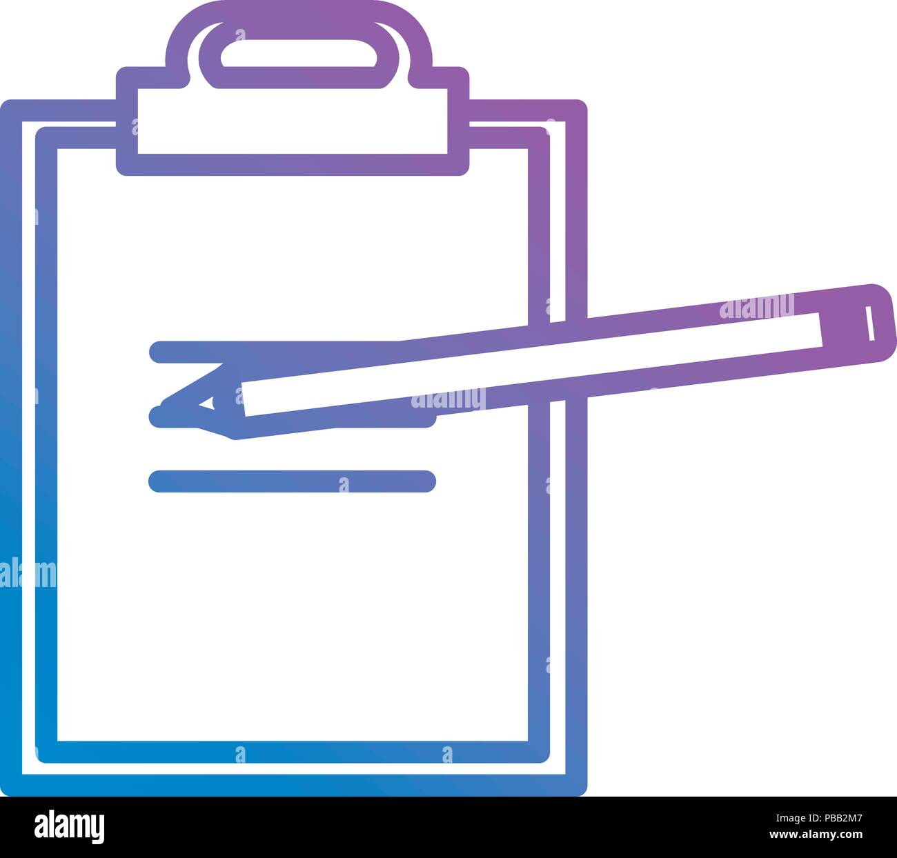 clipboard checklist with pencil Stock Vector Image & Art - Alamy
