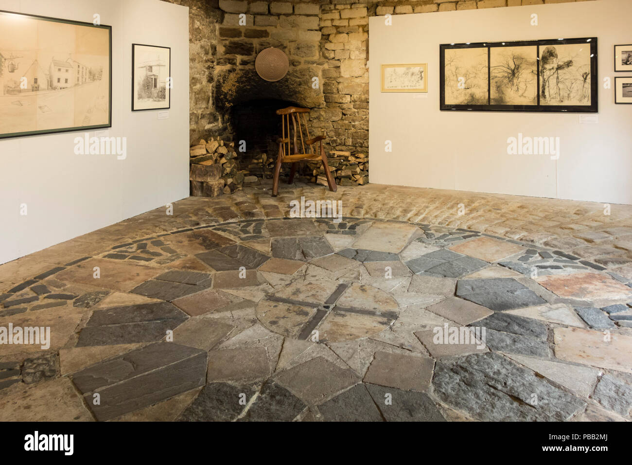 Exhibition area of Ruskin Mill building, a part of Rusking Mill College ...