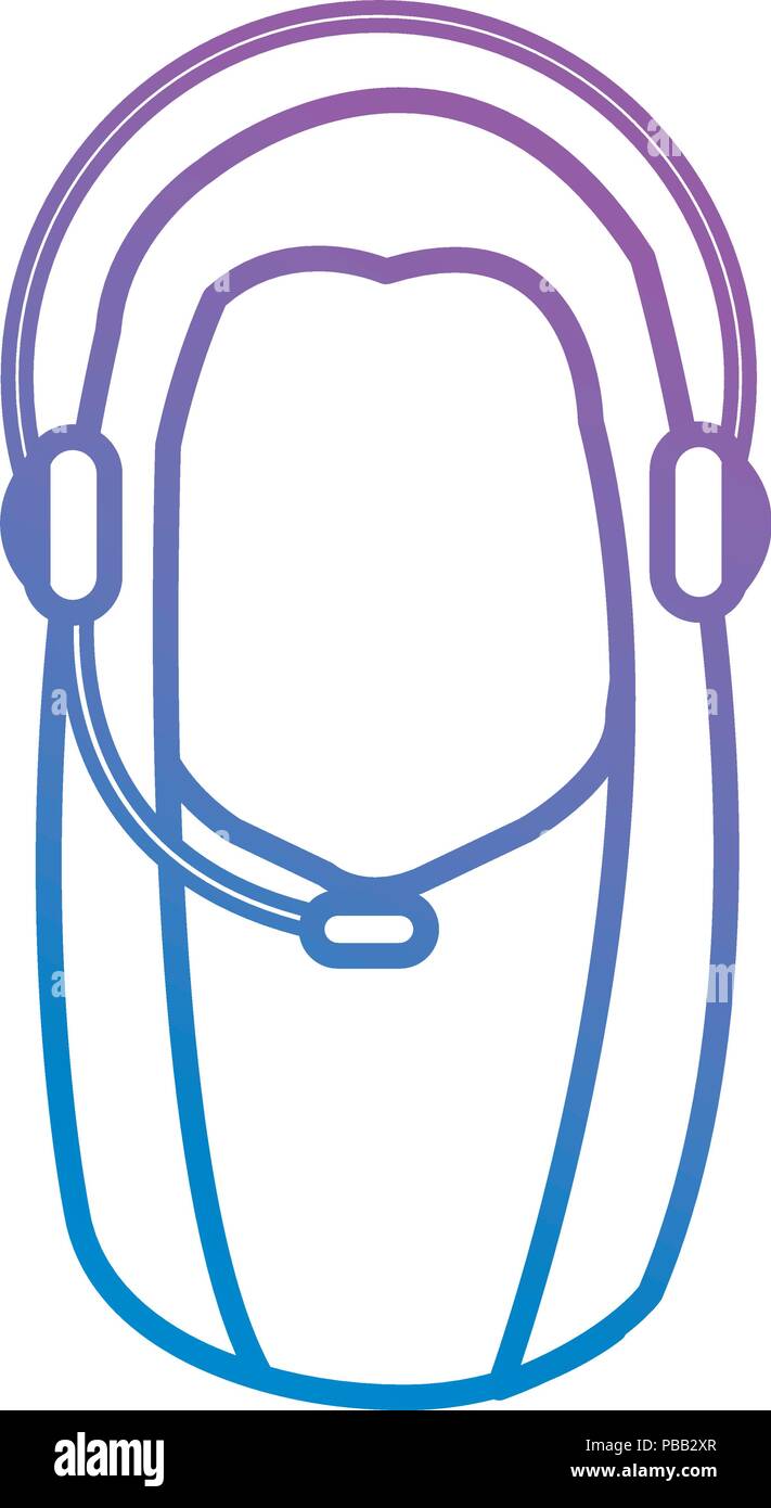call center woman with headset character Stock Vector Image & Art - Alamy