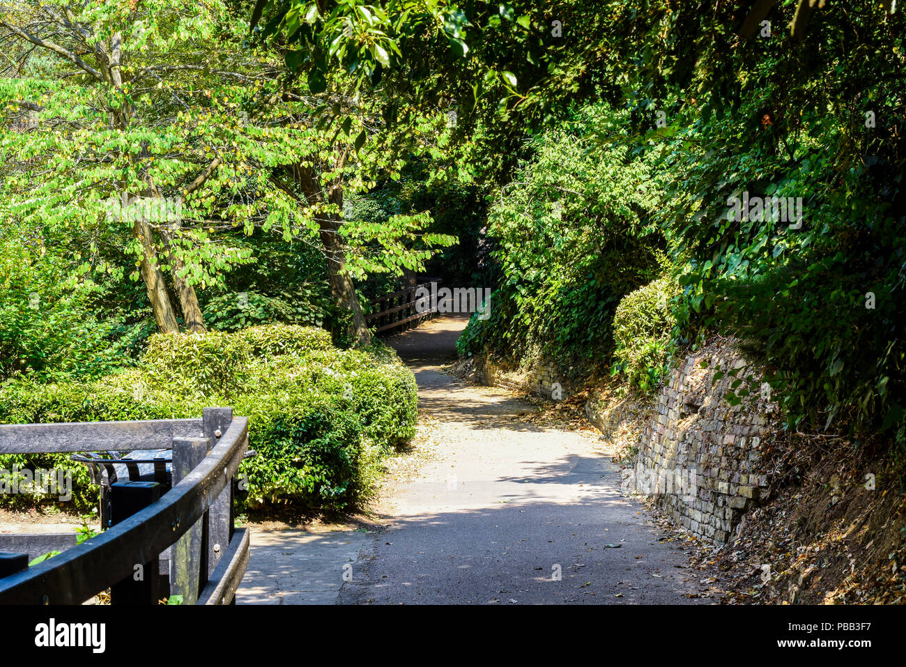 Churchill Gardens in Southend on Sea, Essex, UK. Secluded and peaceful ...
