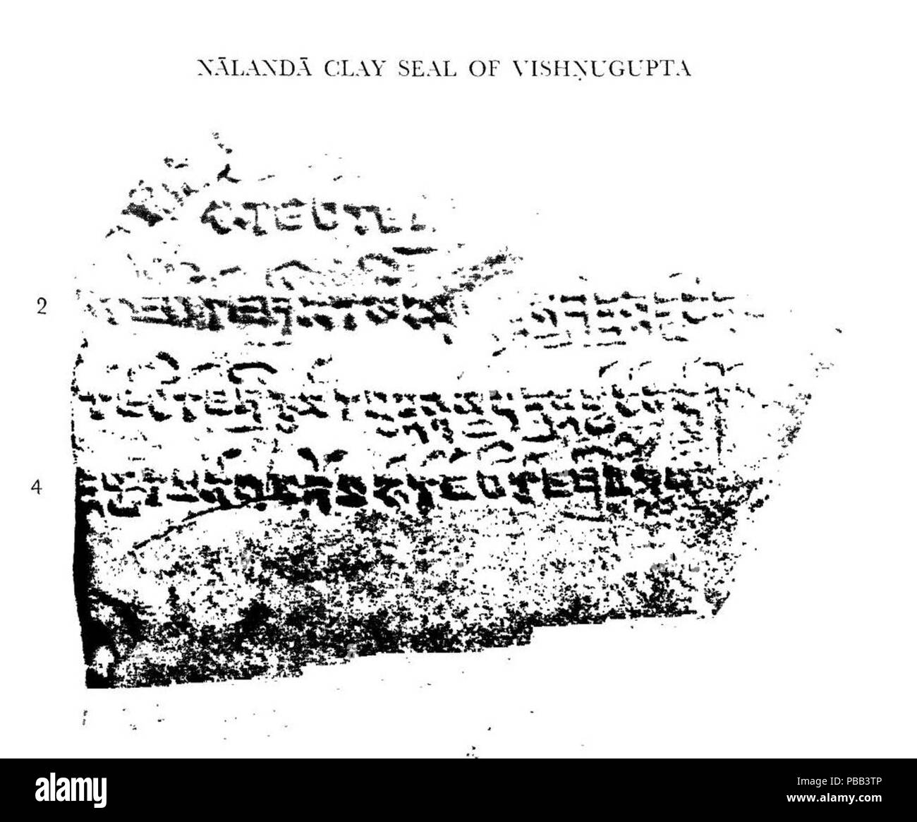 1080 Nalanda clay seal of Vishnugupta Stock Photo - Alamy