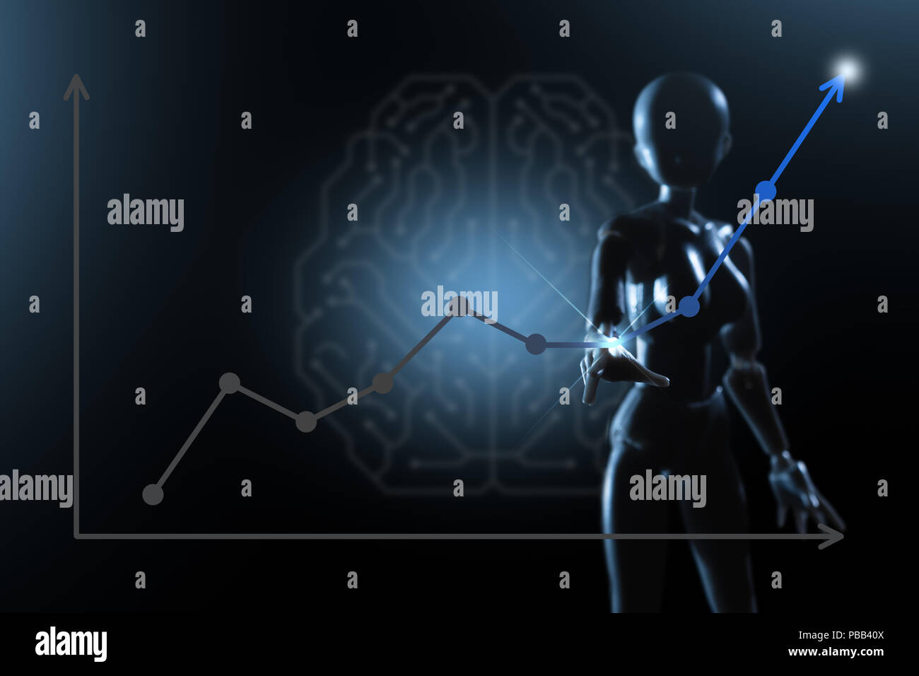 AI, Artificial intelligence conceptual of next generation technology ...