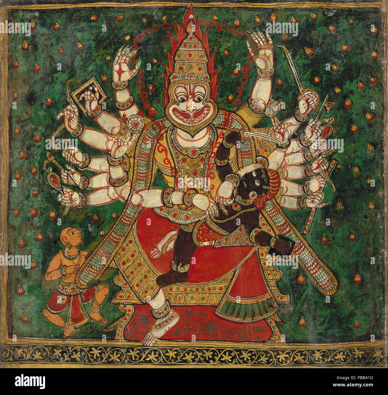 1081 Narasimha oil colour Stock Photo - Alamy