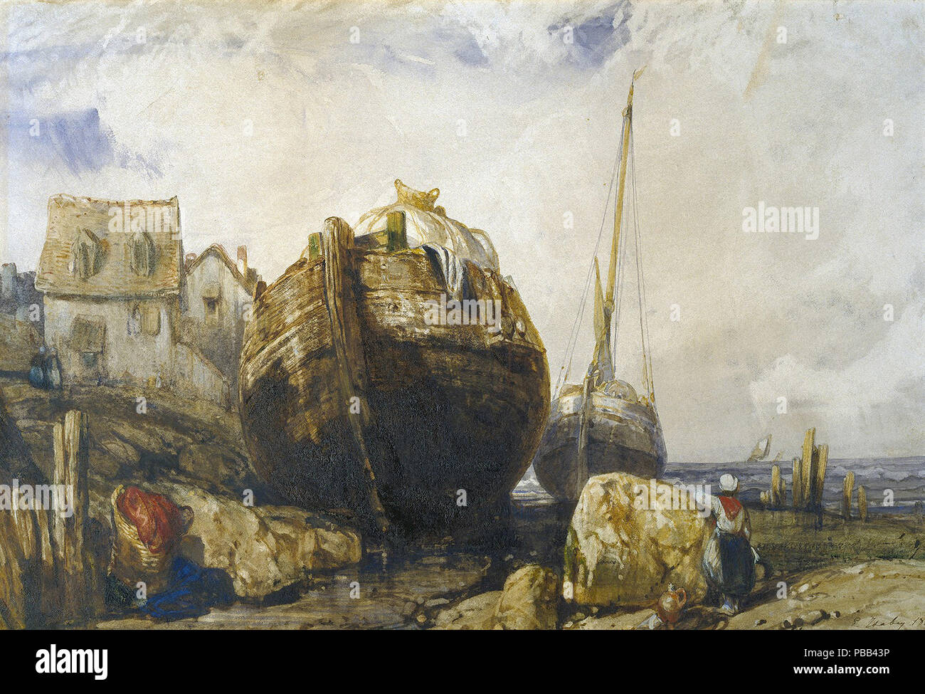 Eugène isabey fishing boats hi-res stock photography and images - Alamy