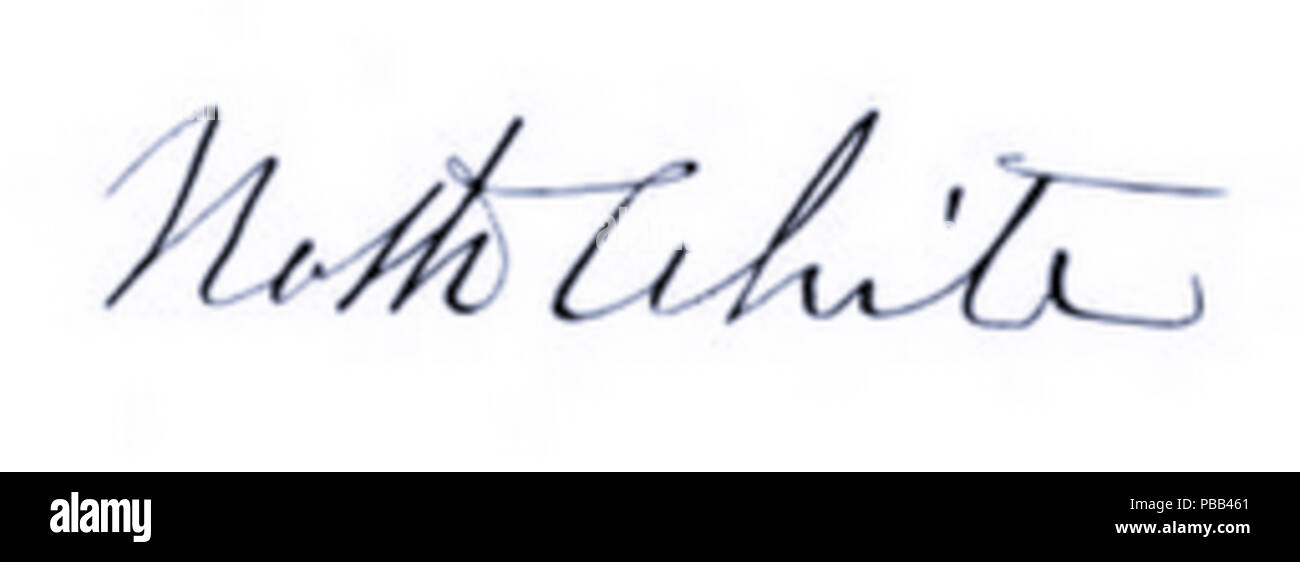 1082 Nathaniel White signature Stock Photo - Alamy