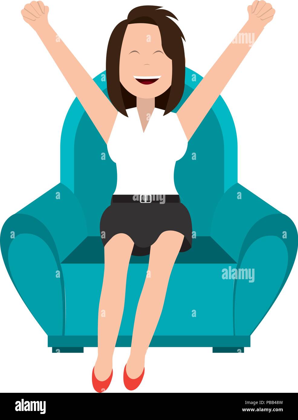 Relaxed lady Stock Vector Images - Alamy
