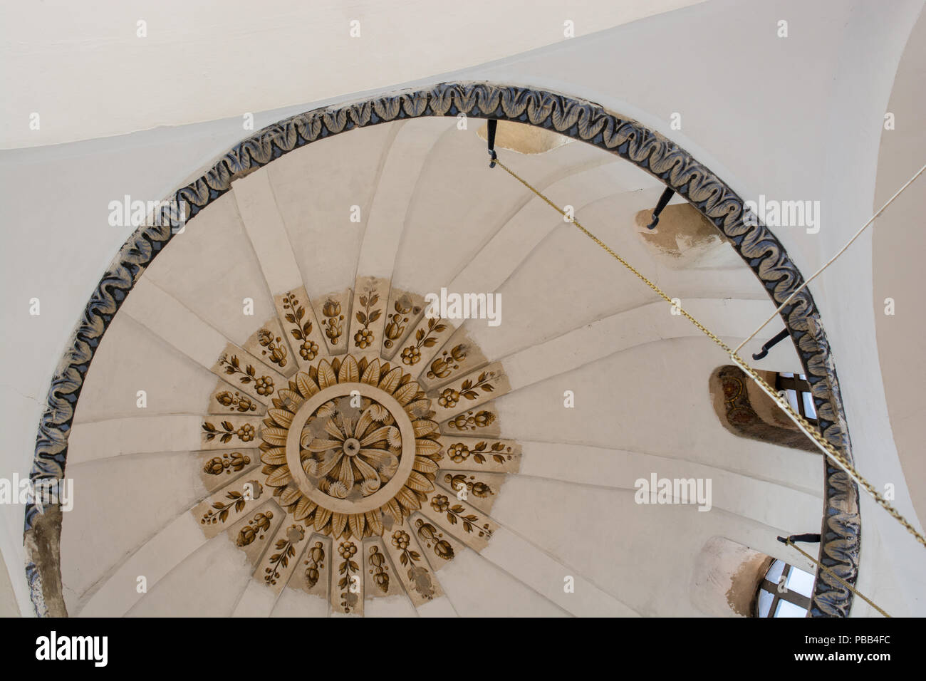 Inner view of dome in Ottoman architecture in, Istanbul, Turkey Stock ...