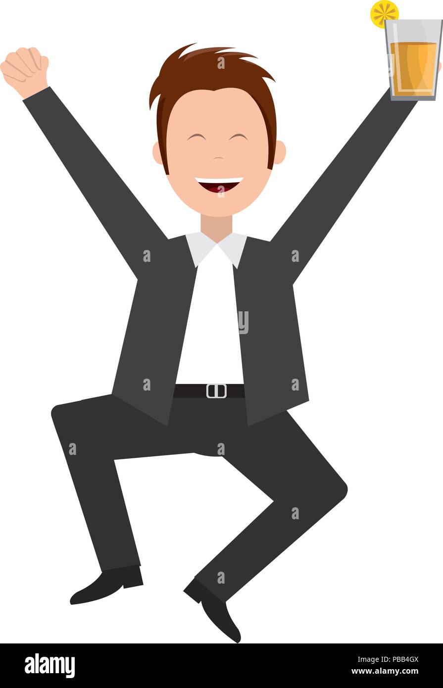 Man celebrating icon image Stock Vector Images - Alamy