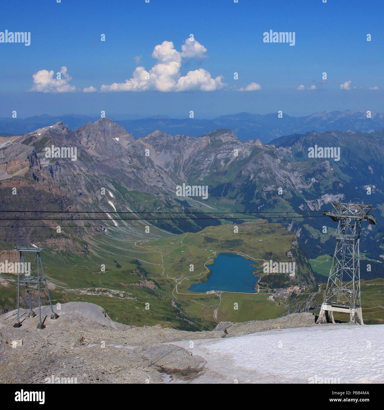 Lake Trubsee seen from mount Titlis, Switzerland Stock Photo - Alamy